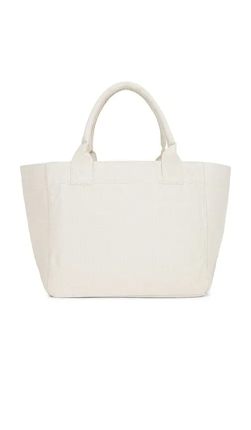 GANNI Medium Trapeze Shopper Strawberry Print In Cream