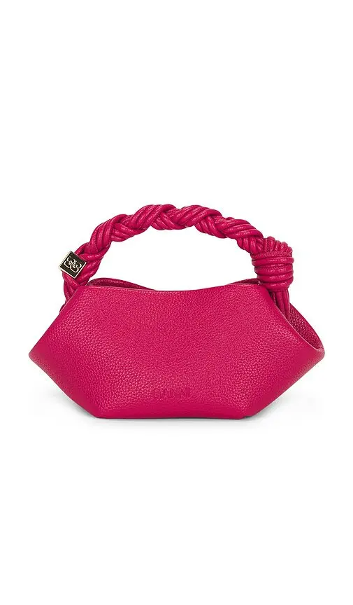 GANNI Bou Mini Grained Bag In Red - Persian Red