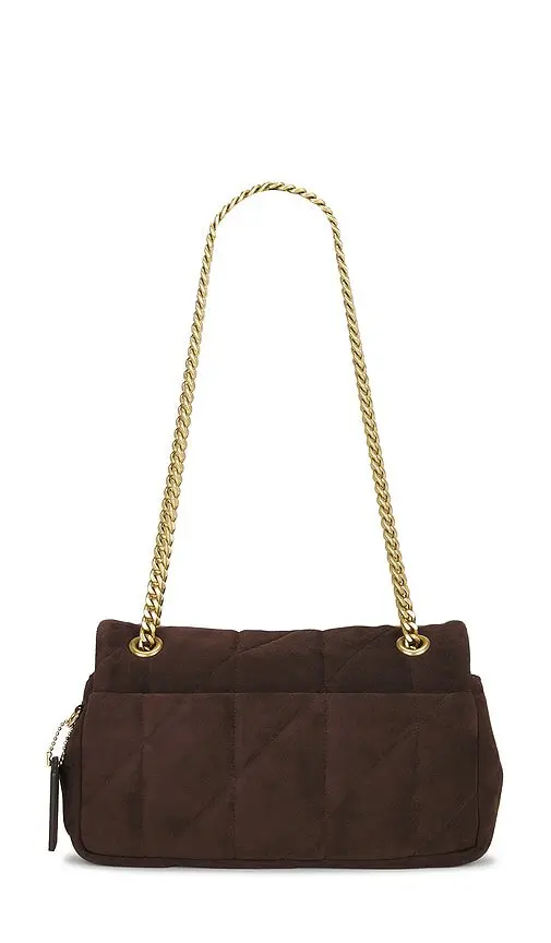 COACH Soft Quilted Suede Tabby Shoulder Bag 26 In Chocolate