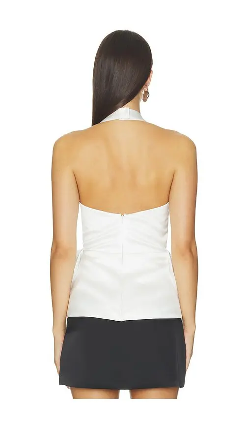 Prabal Gurung Deep V-neck Halter Top With Bow Detail
