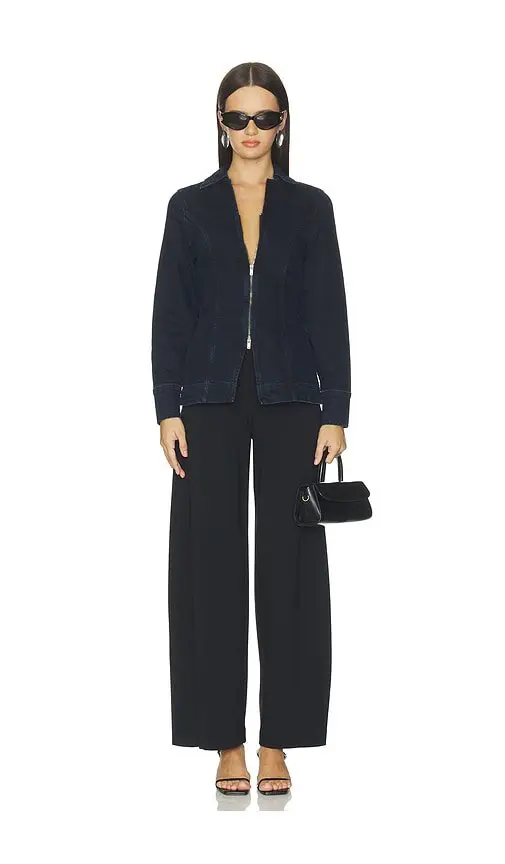 ALIGNE Tilly Denim Zip Jacket In Blue
