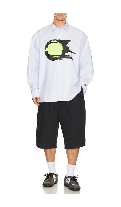 Nike Club Rules Oxford Long Sleeve Shirt In Blue