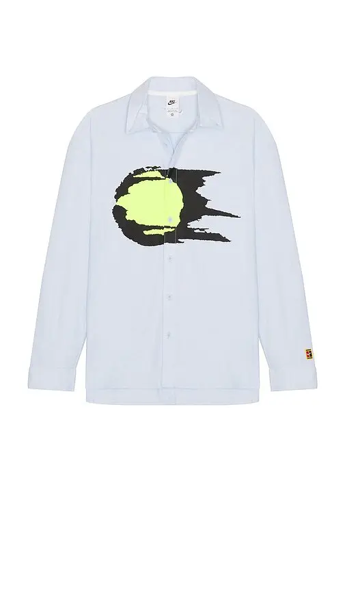 Nike Club Rules Oxford Long Sleeve Shirt In Blue