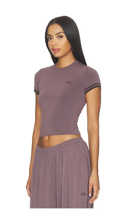NIKESKIMS Stretch Knit Crop Crew In Taupe