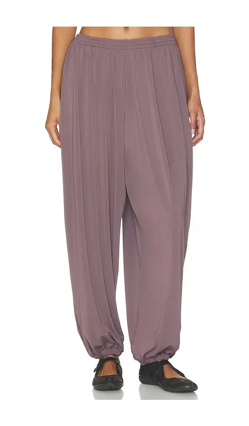 NIKESKIMS Stretch Knit Harem Pants In Taupe - Resin