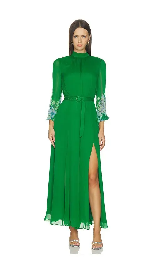 Saloni Jacqui-d Dress In Green