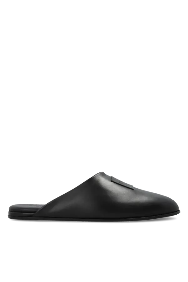 Givenchy Leather Slides With Logo