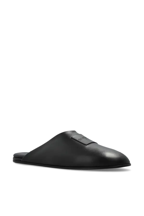 Givenchy Leather Slides With Logo