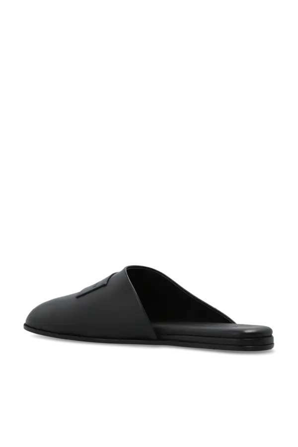 Givenchy Leather Slides With Logo