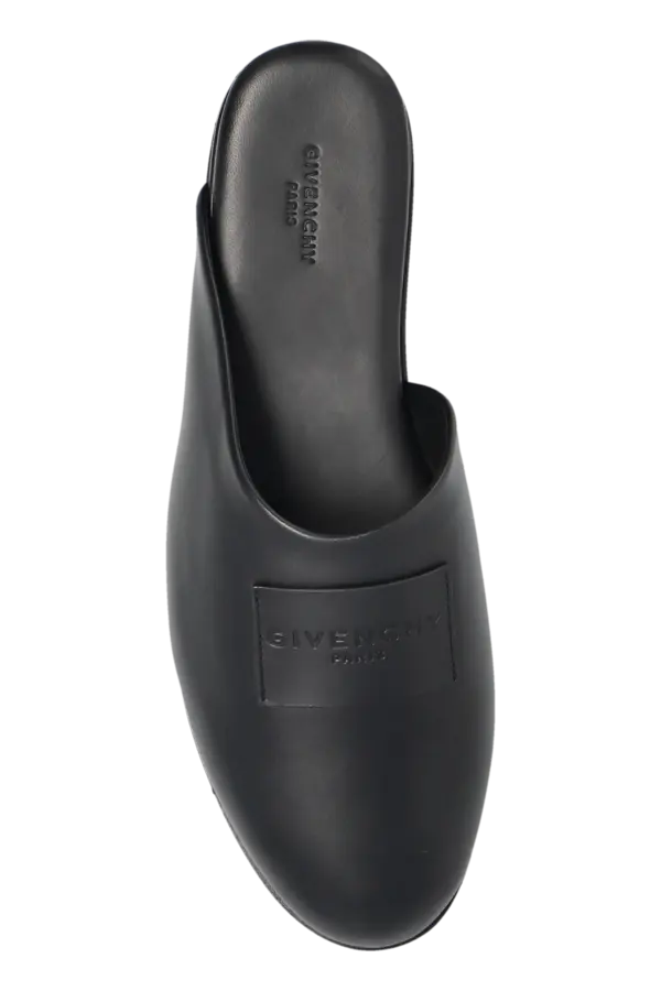 Givenchy Leather Slides With Logo
