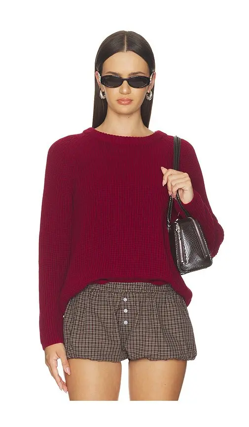 525 America Jane Pullover Sweater In Burgundy