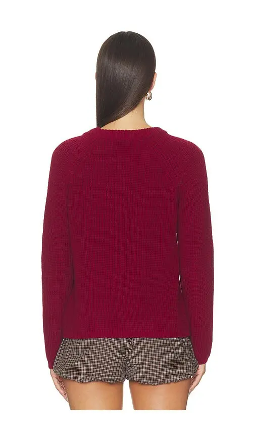 525 America Jane Pullover Sweater In Burgundy