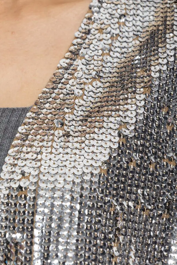 Dsquared2 Wool Cardigan With Shimmering Sequins