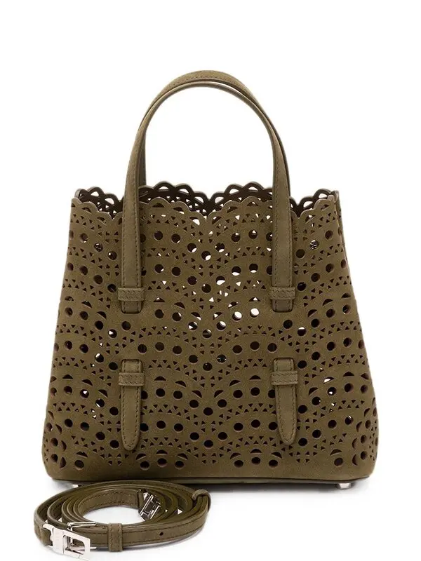 Alaïa Mina 20 Leahter Handbag - Green