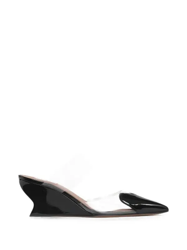Alaïa Le Coeur Wedge Mules - Black