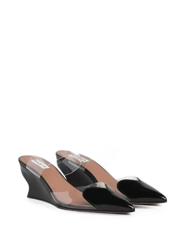 Alaïa Le Coeur Wedge Mules