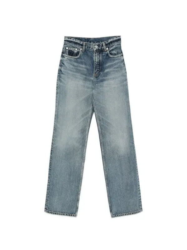 Alaïa Straight-leg Faded Wash Denim Jeans