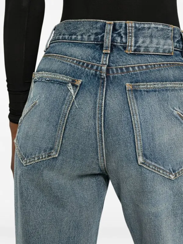 Alaïa Straight-leg Faded Wash Denim Jeans