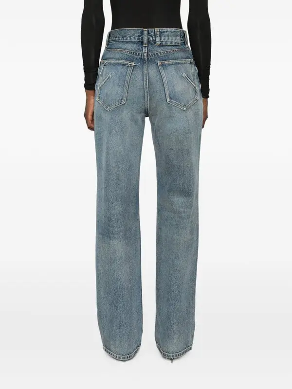 Alaïa Straight-leg Faded Wash Denim Jeans