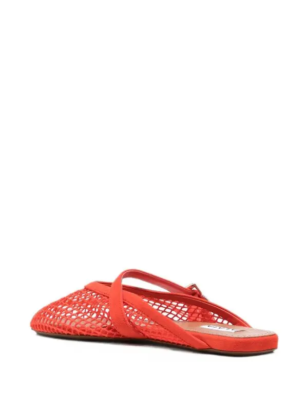 Alaïa Fishnet Slip-on Slippers - Orange