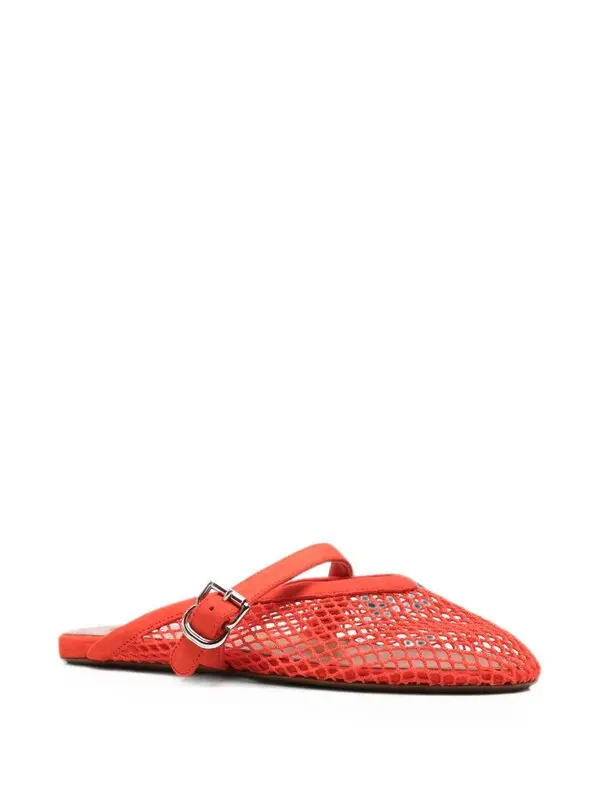 Alaïa Fishnet Slip-on Slippers - Orange