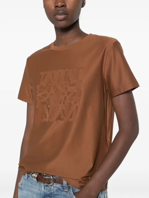 Max Mara Logo Cotton T-shirt - Brown