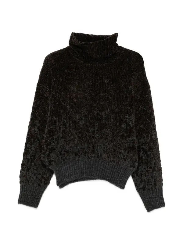 ALYSI Chenille Turtle-neck Sweater