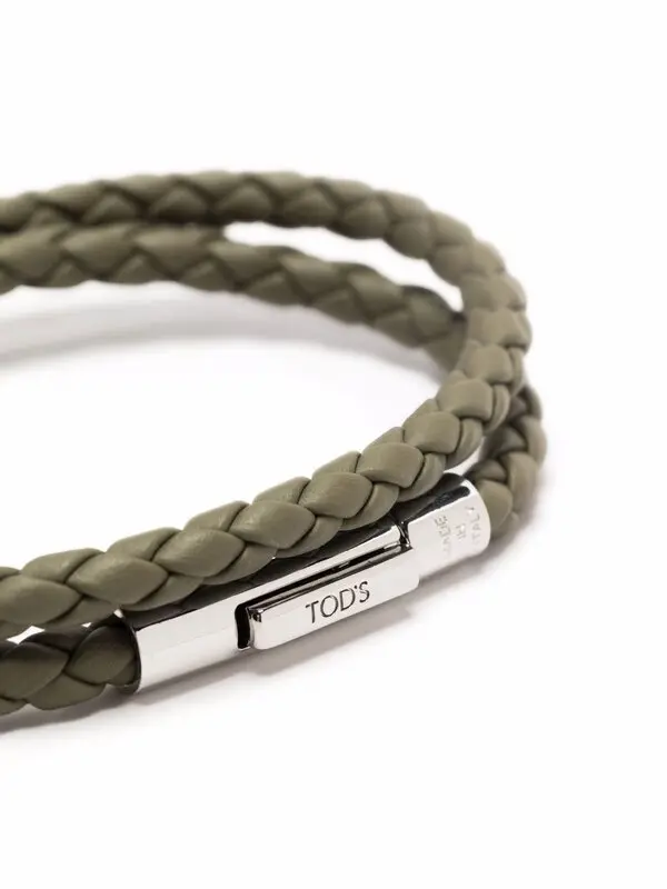 TOD'S Mycolors Leather Bracelet - Green