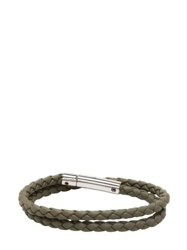 TOD'S Mycolors Braided Leather Bracelet - Green
