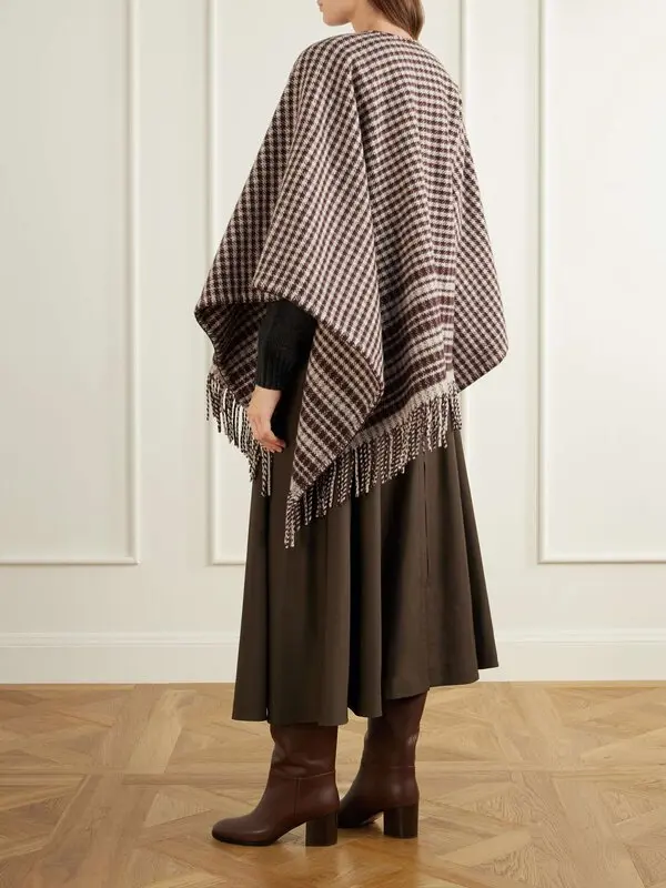Purdey Shepherd's Checked Wool Poncho