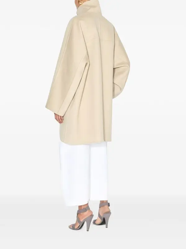 Alaïa Cashmere Asymmetric Coat - Beige