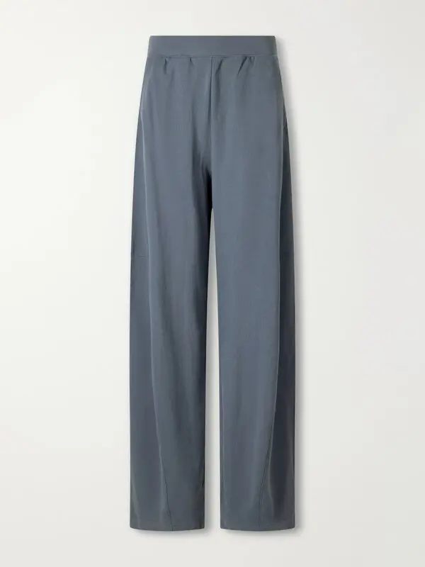 Tibi Winslow Cotton Jersey Wide-leg Track Pants