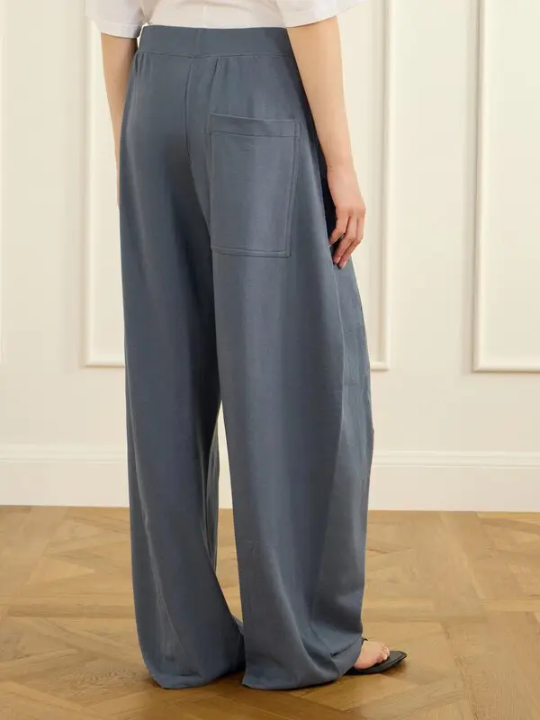 Tibi Winslow Cotton Jersey Wide-leg Track Pants