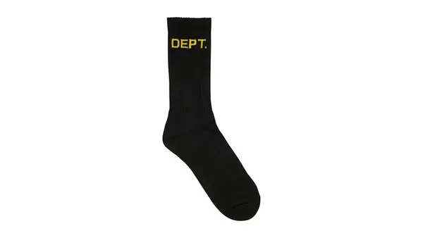 GALLERY DEPT. Cotton Blend Socks - Black/yellow