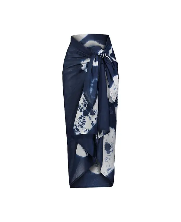 MER ST. BARTH Cotton Saline Pareo - Navy
