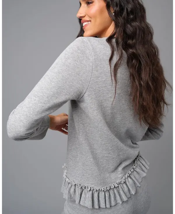Goldie LeWinter Heathered Ruffle Sweatshirt