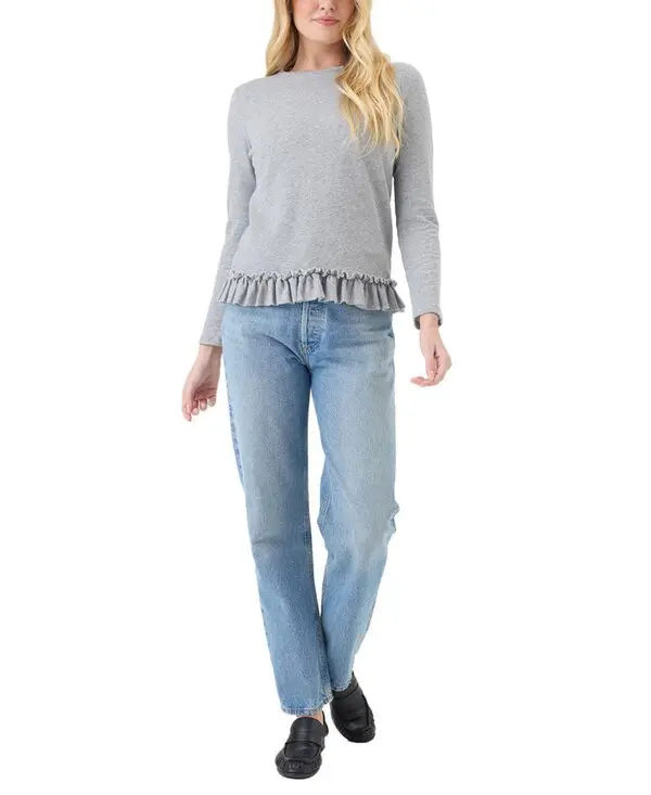 Goldie LeWinter Heathered Ruffle Sweatshirt