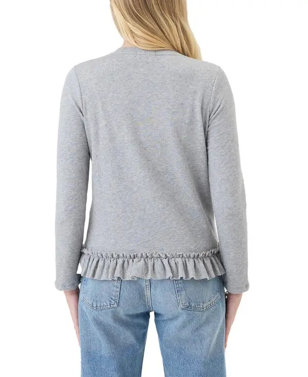 Goldie LeWinter Heathered Ruffle Sweatshirt