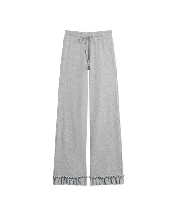 Goldie LeWinter Heathered Ruffle Sweatpant