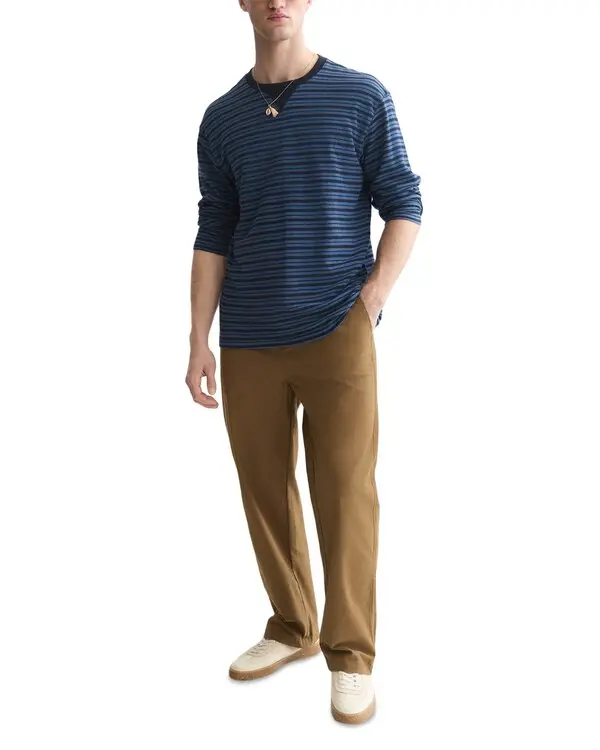 Scotch & Soda Textured Jacquard Stripe Long Sleeve Tee