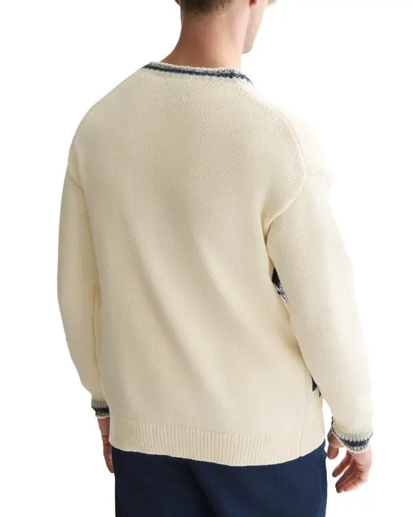 Scotch & Soda Intarsia Knit Flower Cardigan Sweater