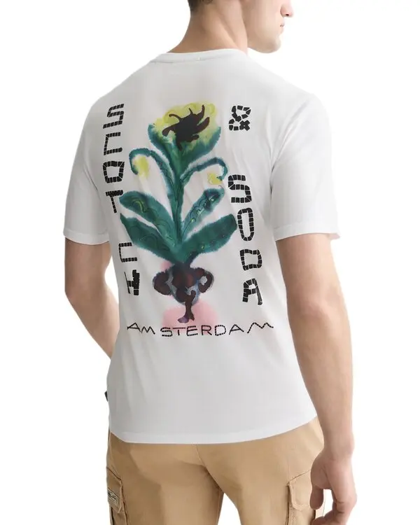 Scotch & Soda Watercolor Plant Graphic T-shirt