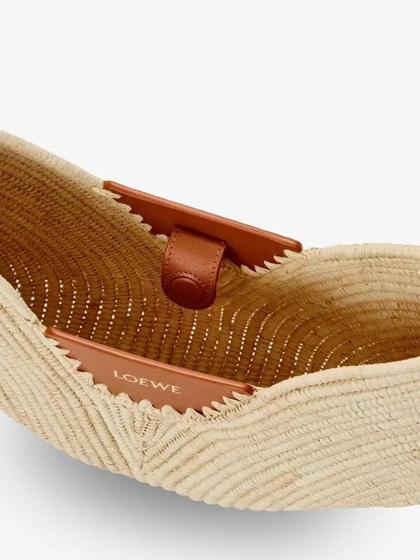 Loewe Paula's Ibizaswing Leather And Raffia Shoulder Bag