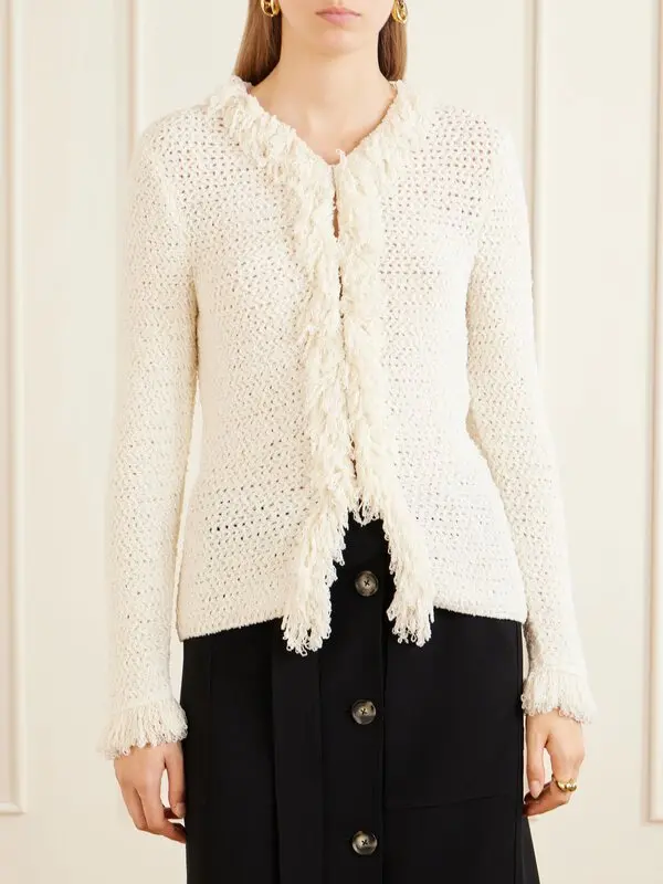 Proenza Schouler Textured Jacquard Wool-blend Cardigan