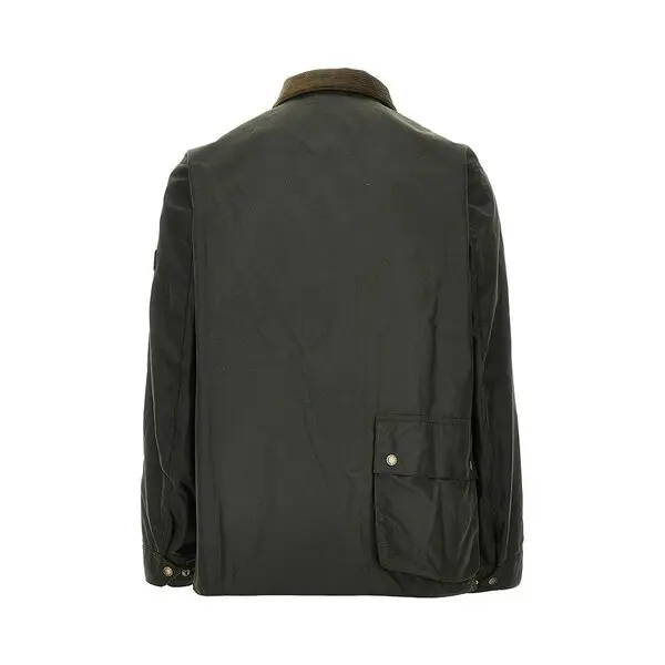 BARBOUR INTERNATIONAL Brake Line Waxed Cotton Jacket With Corduroy Collar