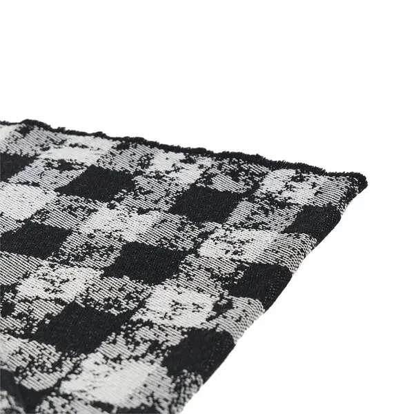 Emporio Armani Knitted Scarf With Check Motif