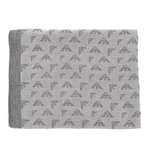 Emporio Armani Viscose-blend Scarf With Eagle Motif