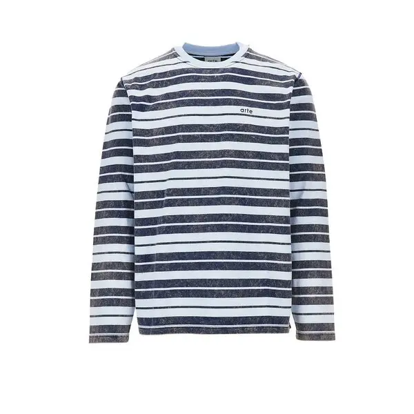 ARTE Cotton T-shirt With Striped Motif