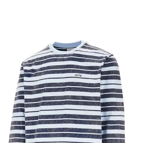 ARTE Cotton T-shirt With Striped Motif