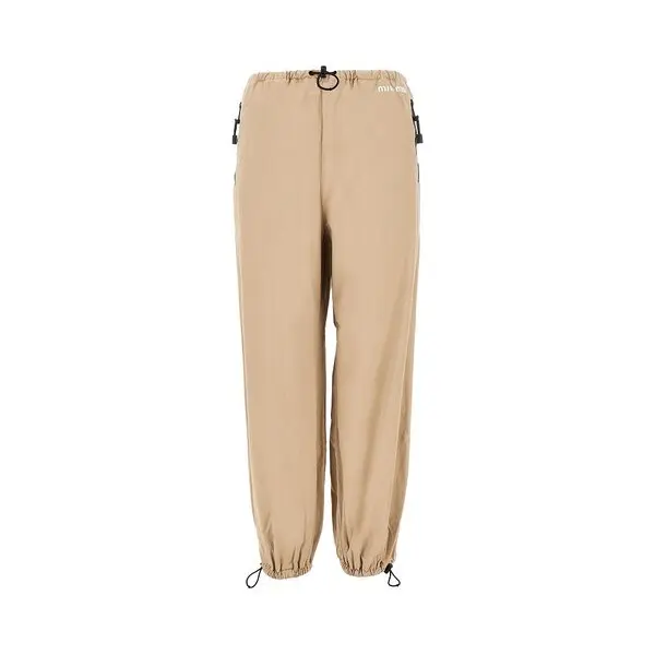 Miu Miu Washed Gabardine Drawstring Pants